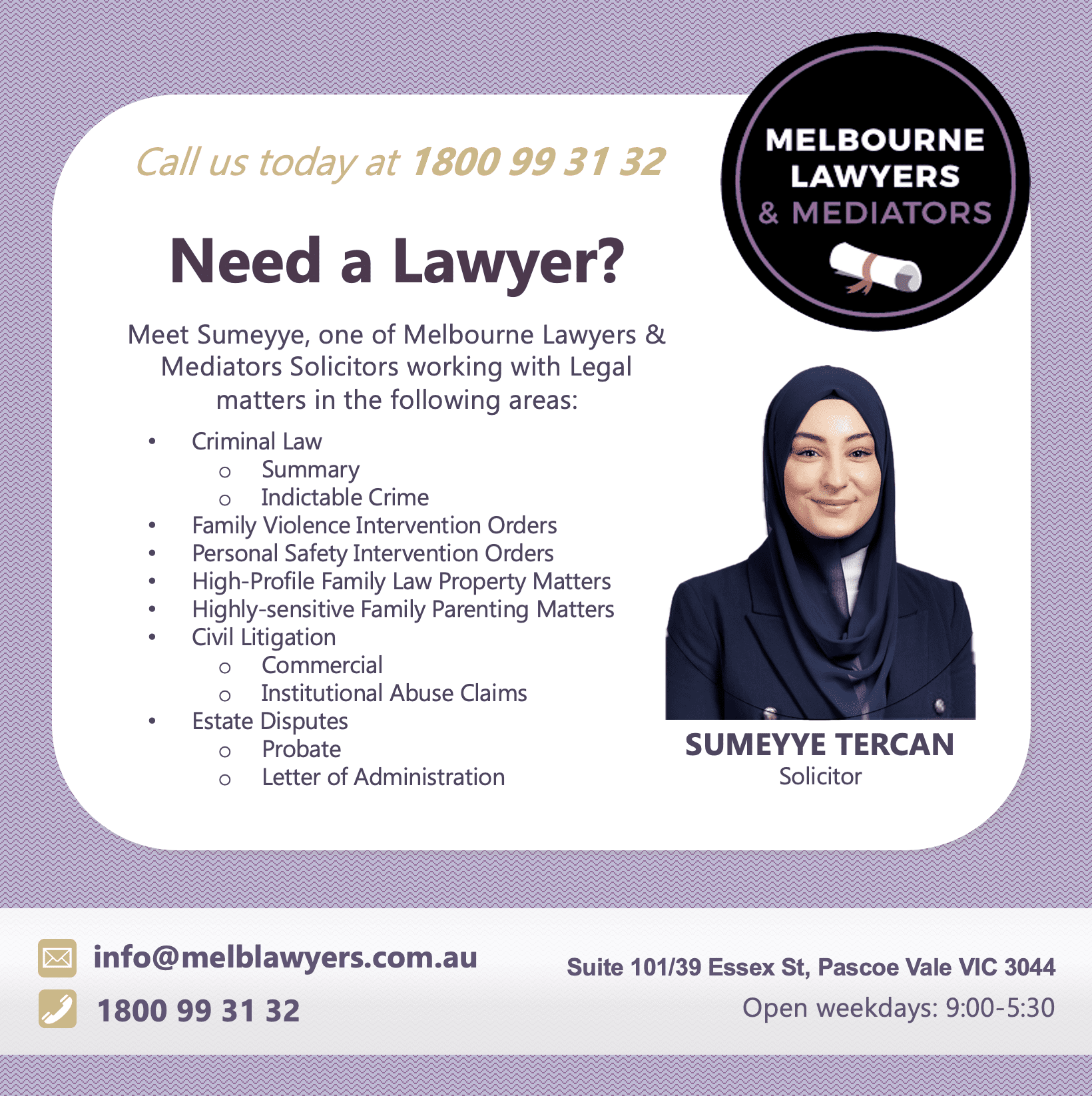 Need a Lawyer? | Melbourne Lawyers & Mediators