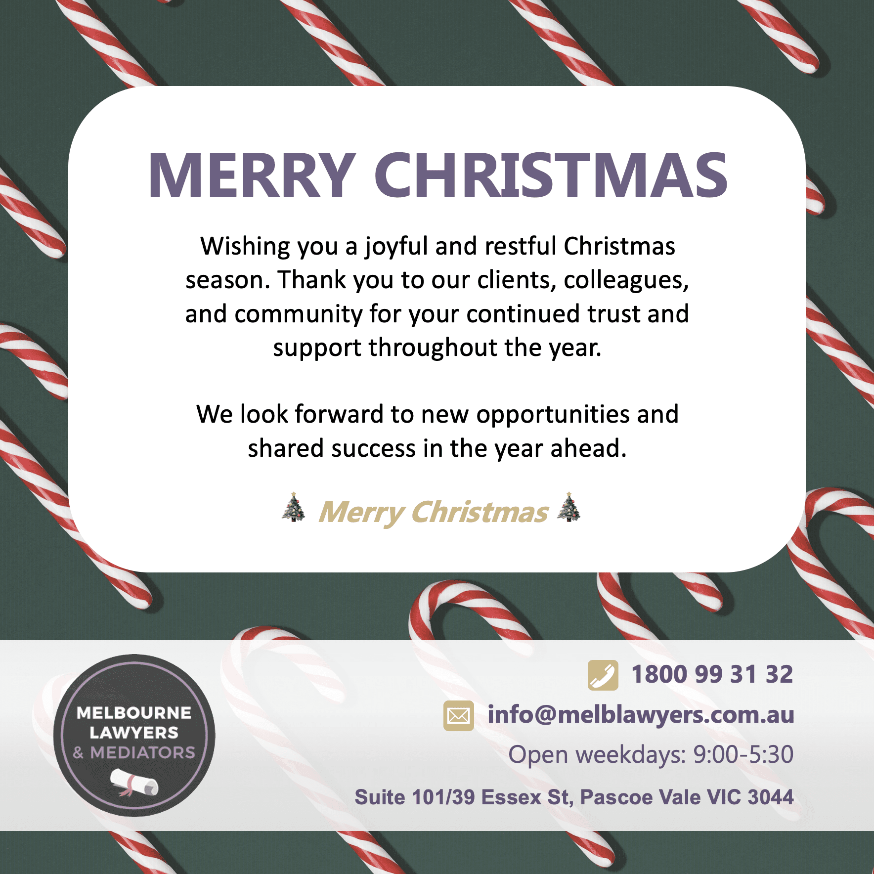 Merry Christmas | Melbourne Lawyers & Mediators